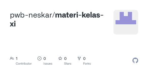 GitHub Pwb Neskar Materi Kelas Xi