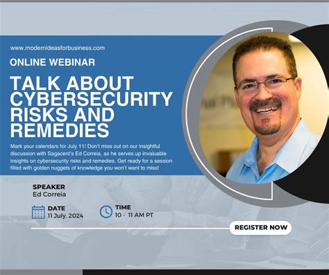 Sagacent Technologies On Linkedin Webinar Sfbayarea Cybersecurity Risksandremedies
