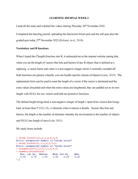 Math Learning Journal Week Learning Journal Week I Read All The Notes And Watched The