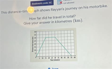 solved cai bookwork code 4c not allowed this distance time graph
