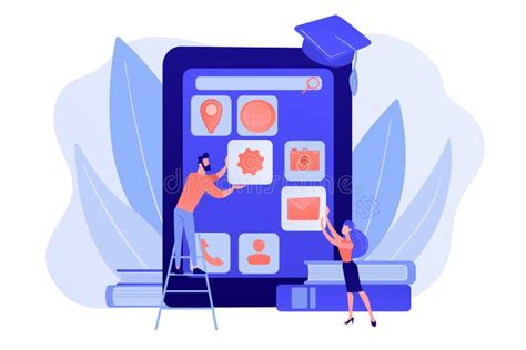 Mobile App Development Courses Concept Vector Illustration Stock Vector