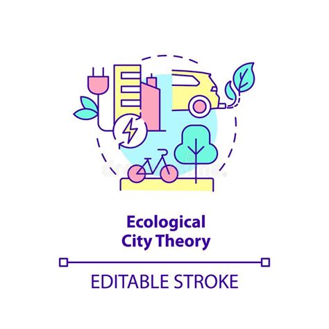 Ecological City Theory Concept Icon Stock Vector Illustration Of Abstract Line 245858368