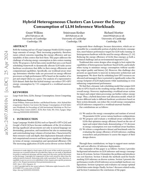 pdf hybrid heterogeneous clusters can lower the energy consumption of