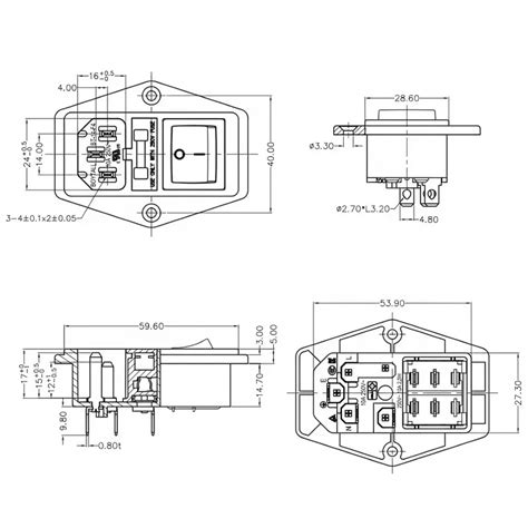 Electrical Switches Socket IEC C Fuse Outlet A