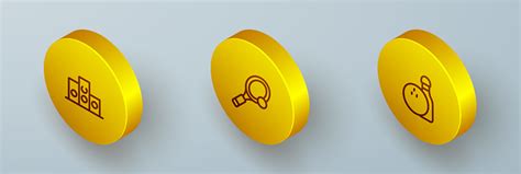 스포츠 우승자 연단 공과 볼링 핀 및 아이콘이 있는 테니스 라켓 위에 아이소메트릭 라인 상을 설정합니다 벡터 3차원 형태에 대한 스톡 벡터 아트 및 기타 이미지 Istock