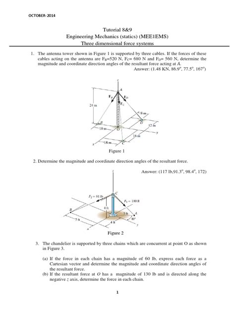 solutions 3d force systems week 8 and 9 pdf euclidean vector