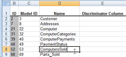 Exporting Database Design To Excel For Mass Editing