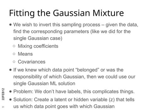 Statistical Clustering Redux Kmeans Gmm And Variational Inference Ppt