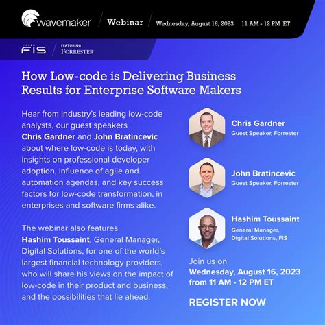 Wavemaker Inc On Linkedin Webinar Wavemaker Lowcode