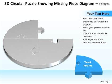 Business Powerpoint Templates 3d Circle Problem Solving Puzzle Piece