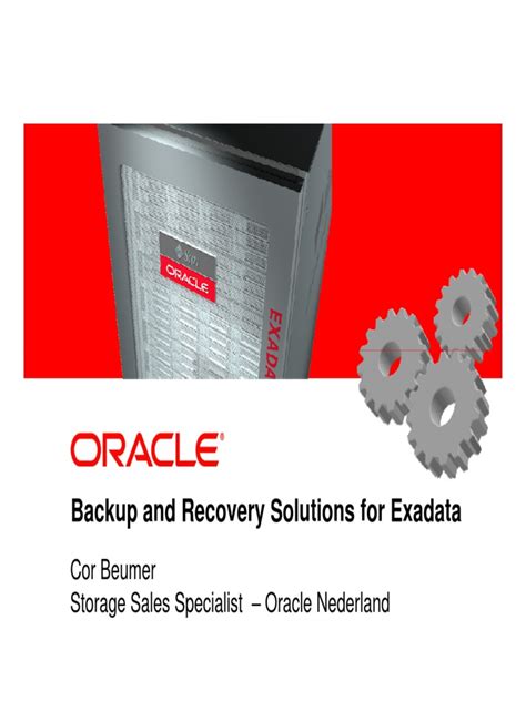 Exadata Backup Pdf Backup Disaster Recovery