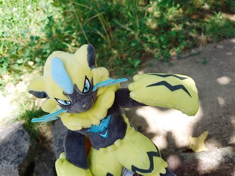 Zeraora Plush Pokemon Posing Collection Free Shipping Etsy