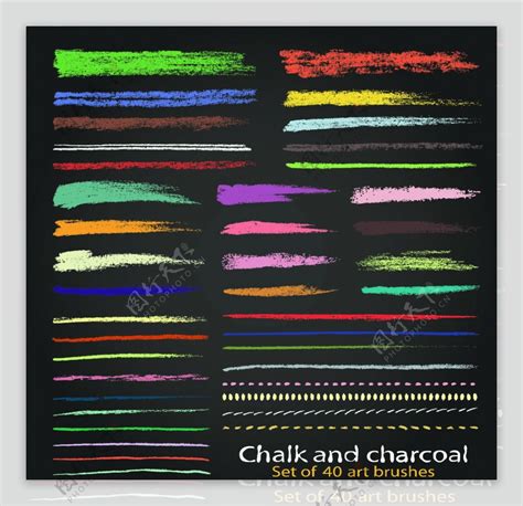 彩色笔刷图片素材 编号23315721 图行天下