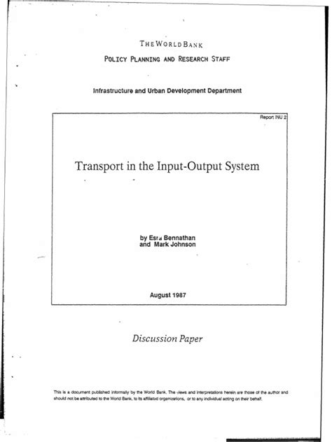 Inu2000transpo00input0output0system Pdf Inputoutput Model