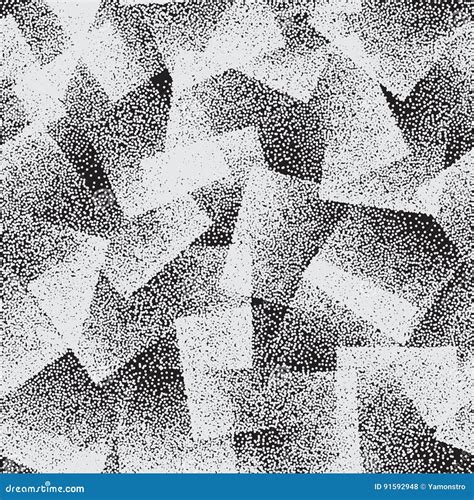 Vector Abstract Stippled Weird Seamless Pattern Stock Vector