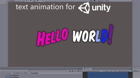 how to animate text in unity textmesh pro effect youtube