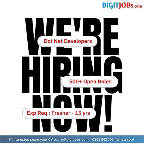 Big It Jobs On Linkedin Dotnetdeveloper Dotnetframework Dotnetjobs