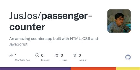 Github Jusjos Passenger Counter An Amazing Counter App Built With Html Css And Javascript