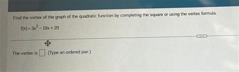 [answered] Find The Vertex Of The Graph Of The Quadratic Function By Kunduz