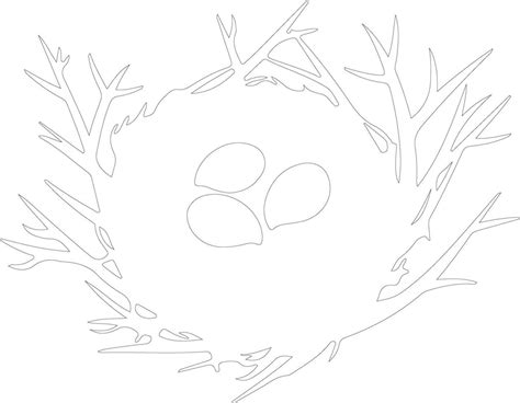 Ai Generated Nest Outline Silhouette 40544421 Vector Art At Vecteezy
