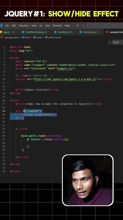 Create This Faq Showhide Animation Using Jquery Jquery Youtube