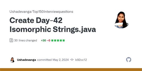 Devanga Ambe Usha On Linkedin Create Day 42 Isomorphic Stringsjava