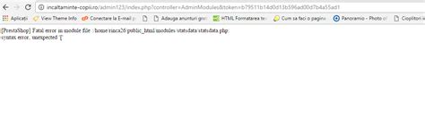 Fatal Error In Module File Statsdataphp Syntax Error Unexpected