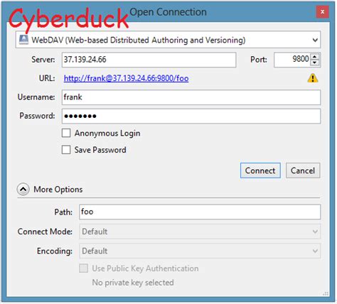 windows 8 can t mount remote directory using webdav super user