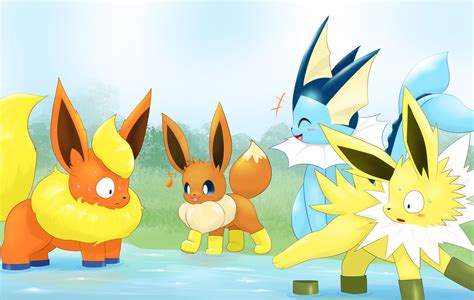 Eevee Vaporeon Flareon And Jolteon Pokemon Danbooru