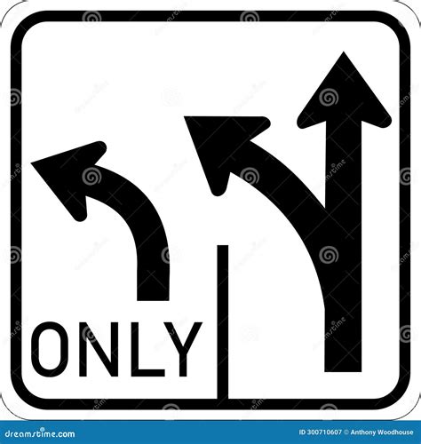 Vector Graphic Of A Usa Intersection Lane Control Highway Sign It
