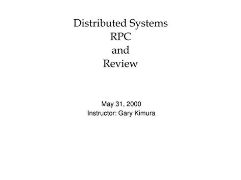 ppt distributed systems rpc and review powerpoint presentation free