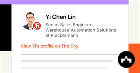 Yi Chen Lin Senior Sales Engineer Warehouse Automation Solutions At