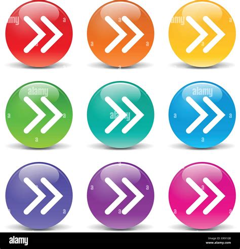 Vector Illustration Of Navigation Arrows Set On White Background Stock