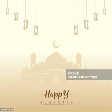 이슬람 신년 축하 또는 1 Muharram을 위한 소셜 미디어 피드의 독특한 디자인 기도하기에 대한 스톡 벡터 아트 및 기타