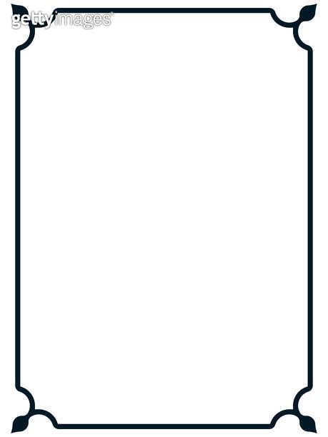 Vintage Simple Vector Line Border Frame Signboard Or Label 1164179597