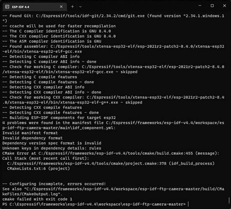 build project failed · issue 16 · nopnop2002 esp idf ftp camera · github