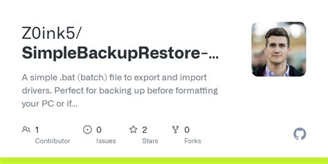 Github Z0ink5 Simplebackuprestore Windows Drivers A Simple Bat Batch File To Export And