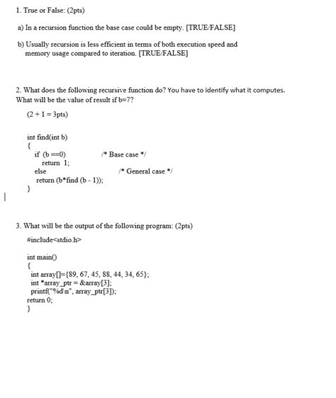 Solved What Will Be The Output Of The Following Program