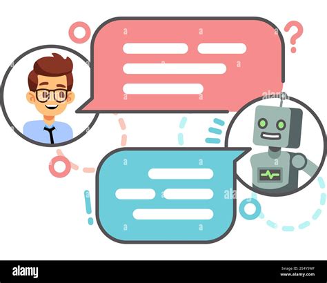Human Conversation With Robot On Smartphone Chatting With Bot Chatbot Vector Concept Robot