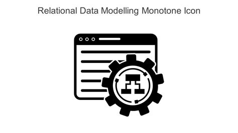 Relational Data Modelling Monotone Icon In Powerpoint Pptx Png And Editable Eps Format Ppt Slide