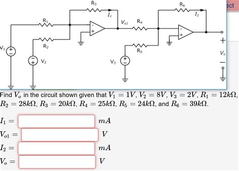 solved find vo in the circuit shown given that v1 1v