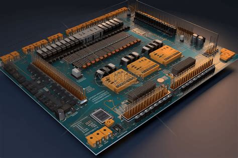 Ic电路板内部组件的3d概念图图片素材 正版创意图片600142878 摄图网