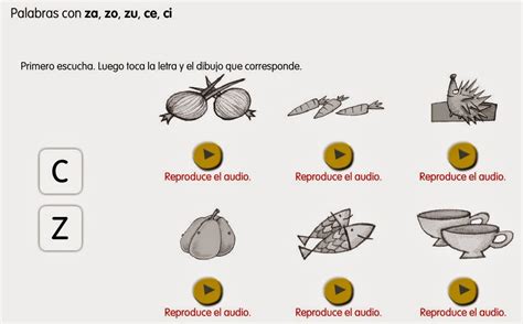 Ceip Ramón Y Cajal Palabras Con Za Zo Zu Ce Ci