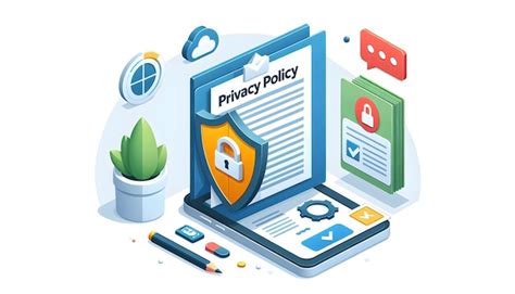 3d Flat Vector As Privacy Policy Icon With A Document And Shield Concept As Vector Illustration
