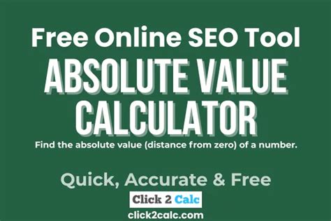 Absolute Value Calculator