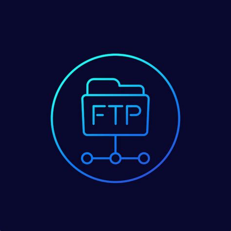Premium Vector Ftp Folder Line Vector Icon
