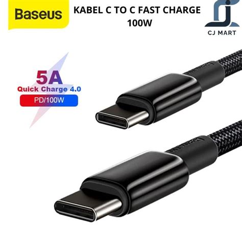 Jual Baseus Kabel Data Type C To Type C Fast Charge Pd Qui Charge4 0 100W Shopee Indonesia