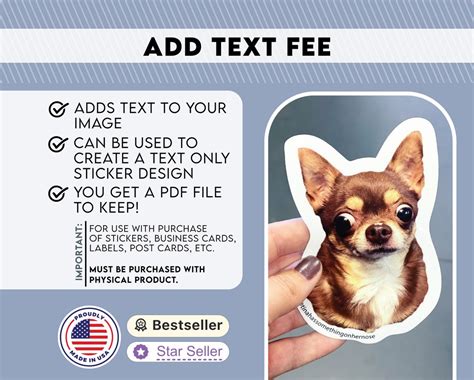 Custom Text Design Fee Add Text To Your Image Create A Custom Text Only Sticker Design Etsy