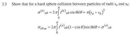 Solved 33 ﻿show That For A Hard Sphere Collision Between