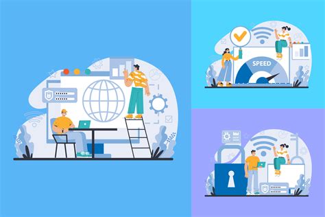 Internet Connection Illustration Pack 10 Science And Technology